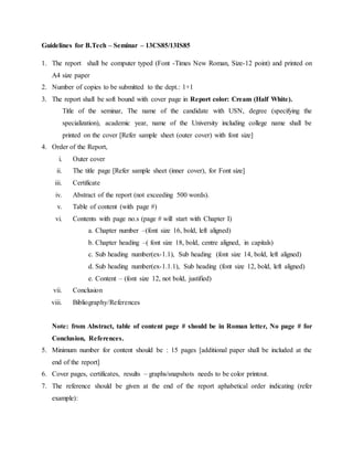 Guidelines for seminar report (1) | DOCX