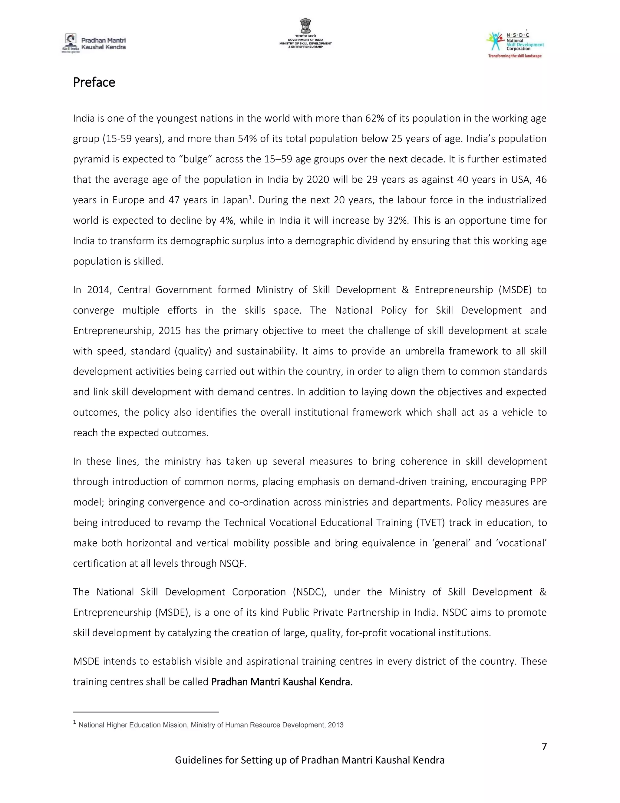 Guidelines for setting up of pradhan mantri kaushal kendra ( PMKK ) | PDF