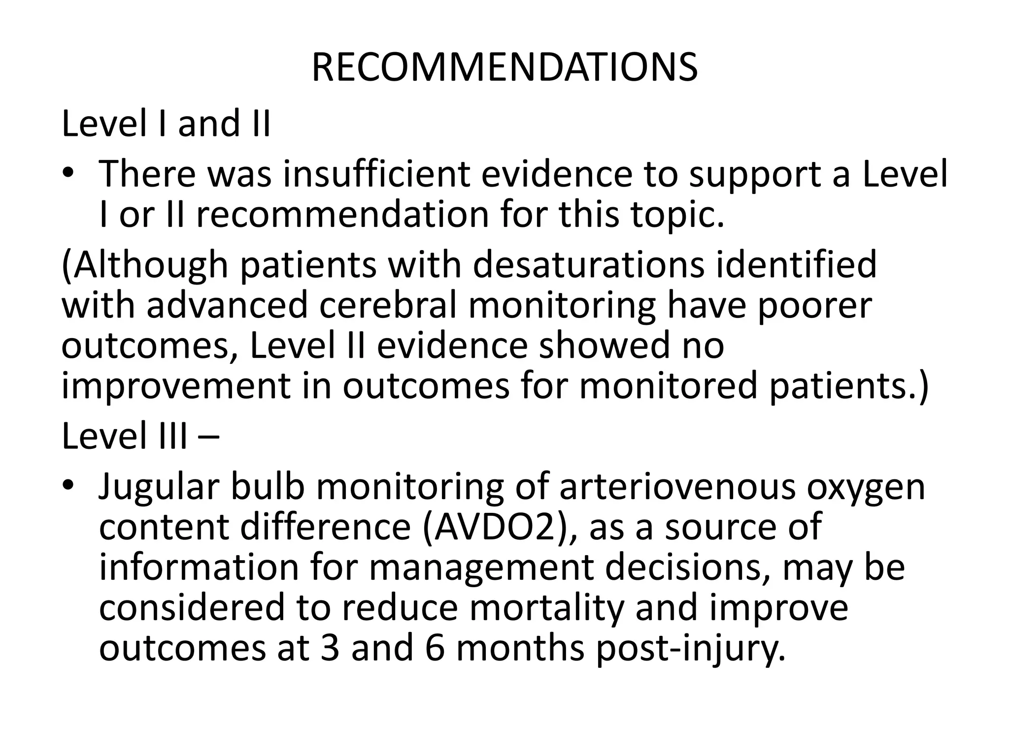 Guidelines for severe traumatic brain injury4 | PPTX