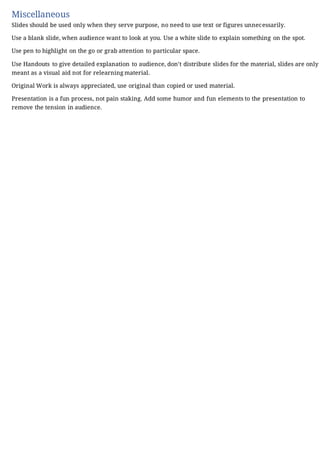 Guidelines for slide preparation | PDF