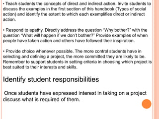 Guidelines for social action projects | PPTX