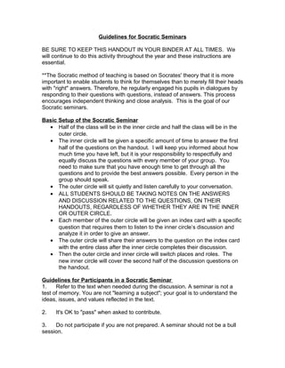 Guidelines for socratic_seminars[1] | PDF