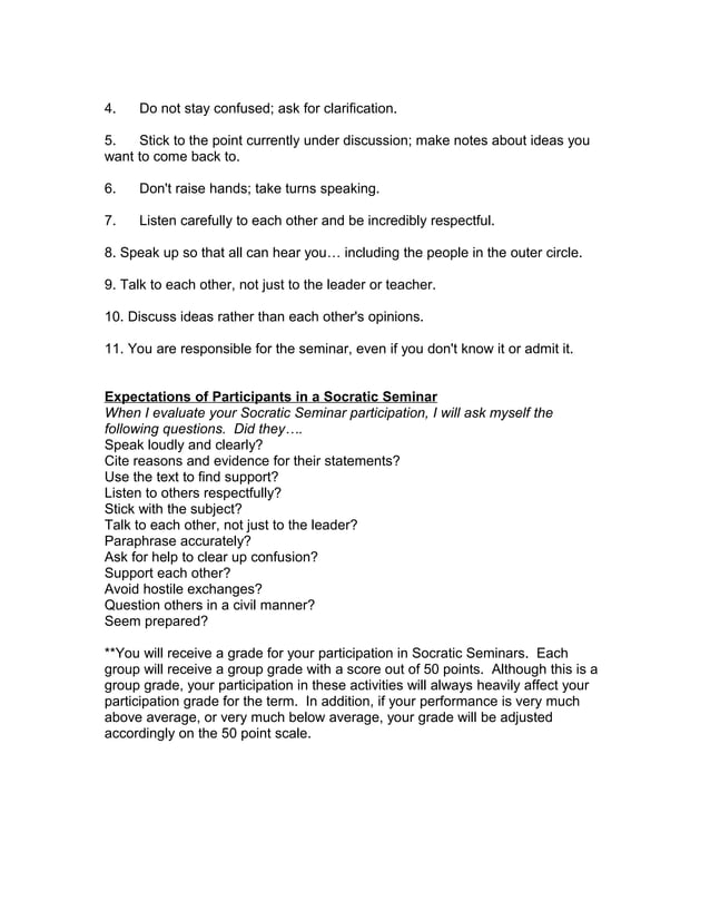 Guidelines for socratic_seminars[1] | PDF
