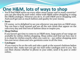 Guidelines for store design and display windows h&m | PPTX