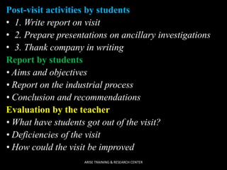 Guidelines for students going to industrial visit | PPSX