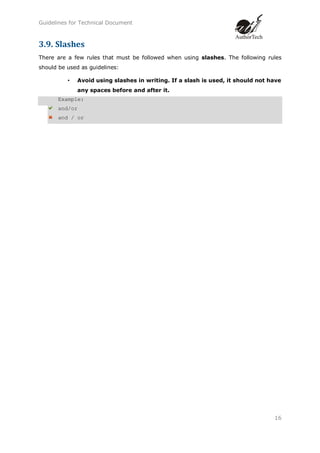 Guidelines for technical writing documents | PDF