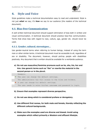 Guidelines for technical writing documents | PDF