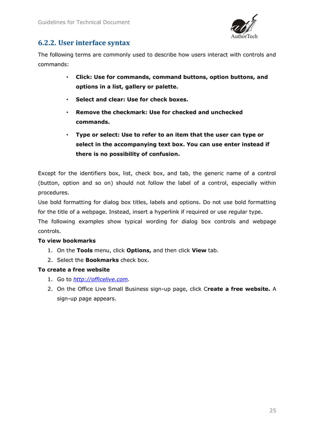 Guidelines for technical writing documents | PDF