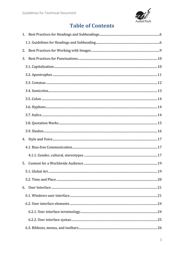 Guidelines for technical writing documents | PDF
