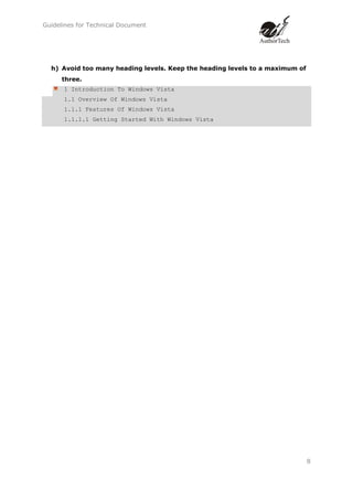 Guidelines for technical writing documents | PDF