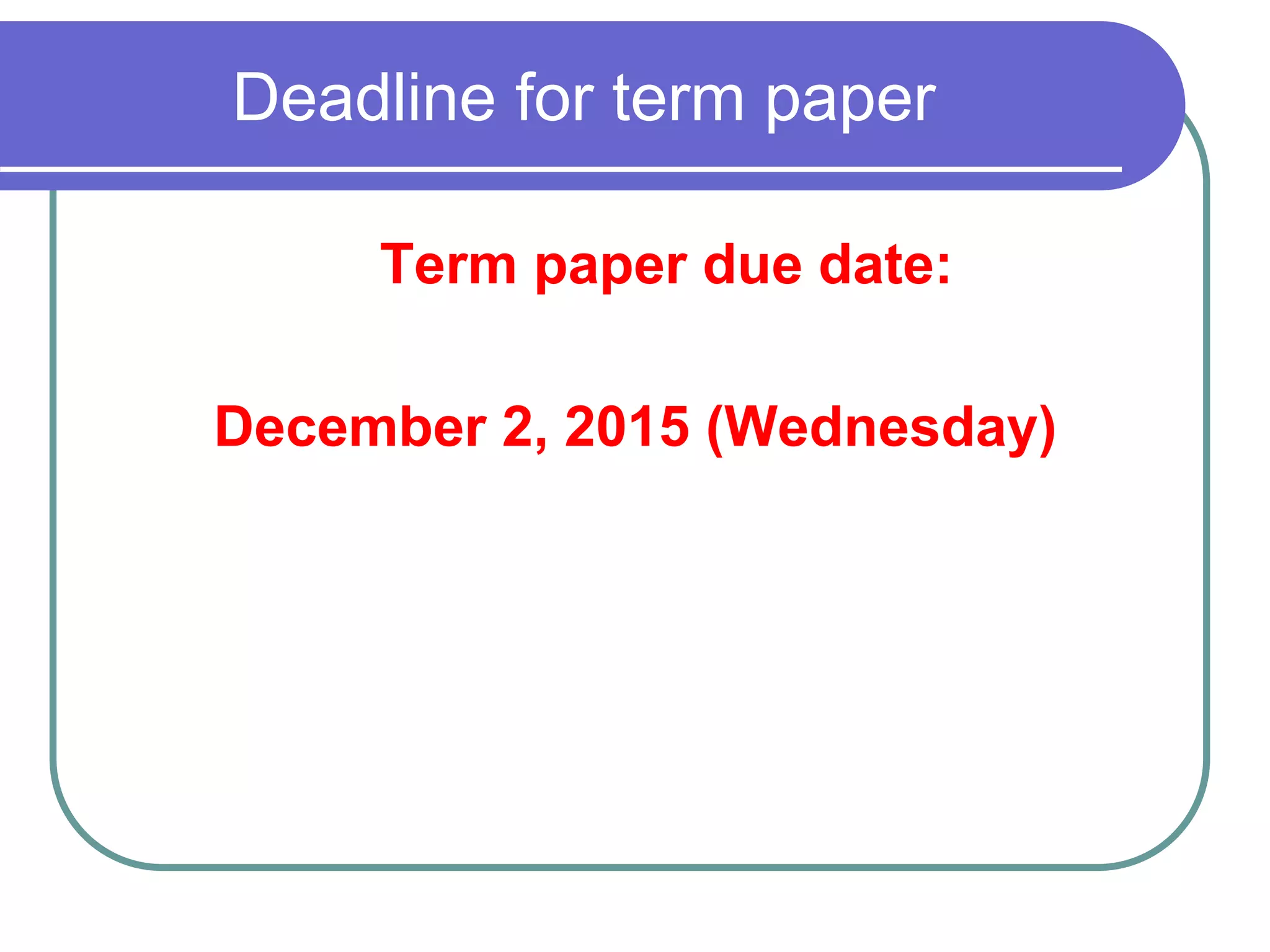 Guidelines for term paper | PPTX