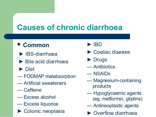Guidelines for the investigation of chronic diarrhoea in