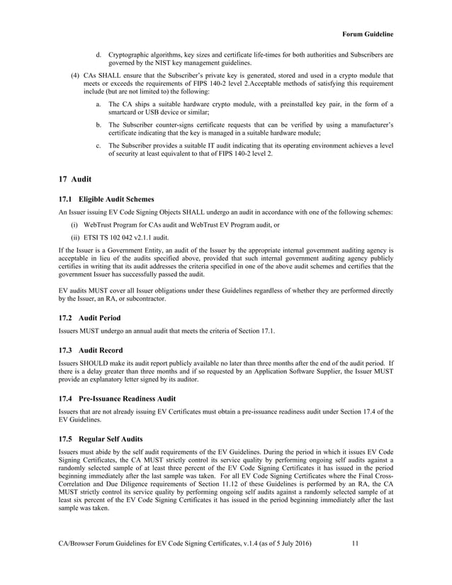 Guidelines For The Issuance And Management Of EV Code Signing ...