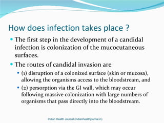 Guidelines for the management of candidiasis dr kantharia_ihj | PPT