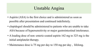Antiplatelets in IHD, Dose Duration, DAPT vs SAPT | PPTX