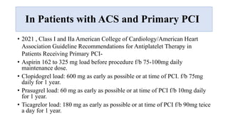 Antiplatelets in IHD, Dose Duration, DAPT vs SAPT | PPTX