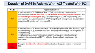 Antiplatelets in IHD, Dose Duration, DAPT vs SAPT | PPTX