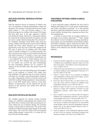 Guidelines for the management of relapsed acute lymphoblastic leukemia in childhood | PDF