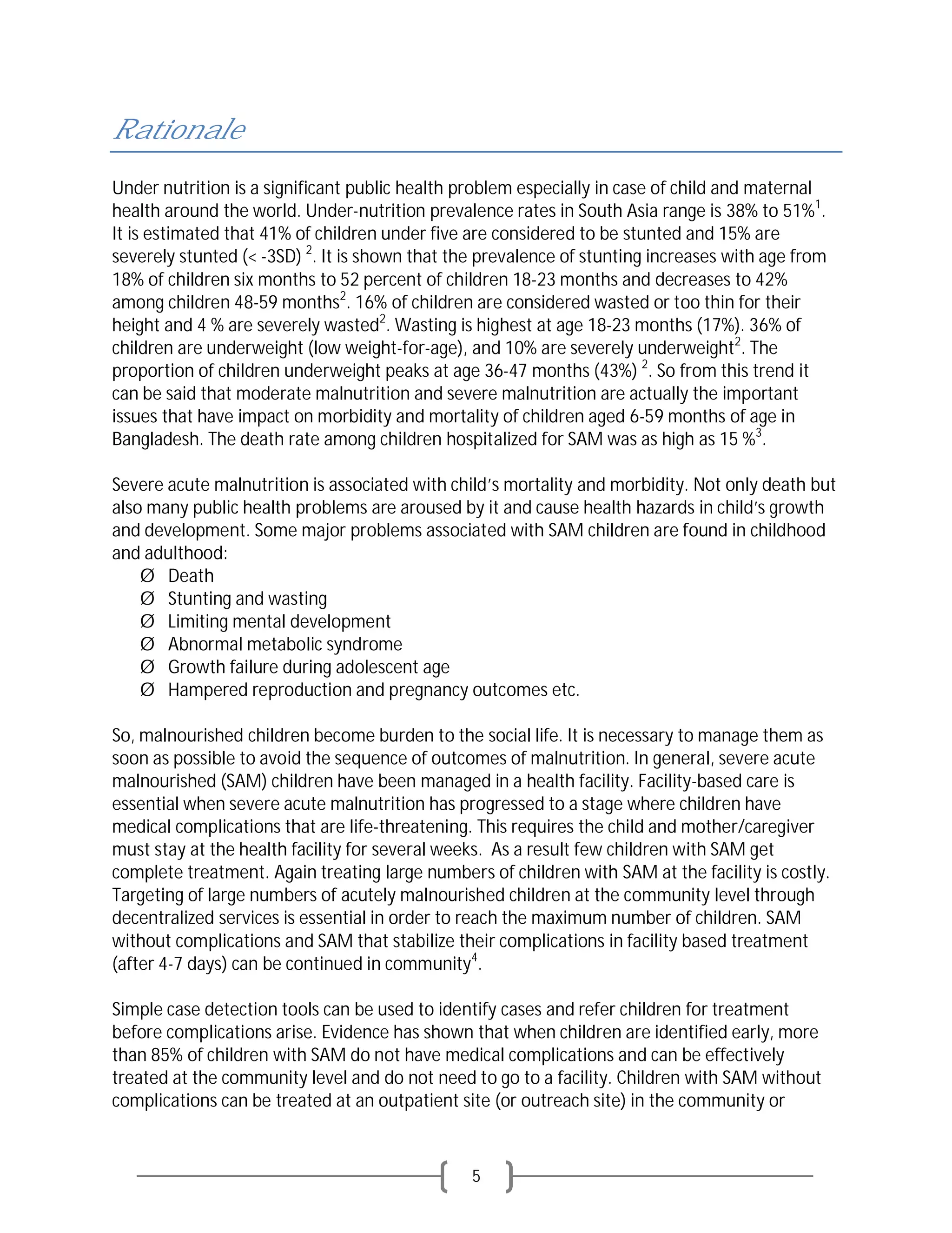 Guidelines for the management of severely acute malnourished children | PDF