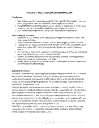 Guidelines for the management of severely acute malnourished children | PDF