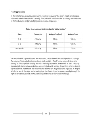 Guidelines for the management of severely acute malnourished children | PDF