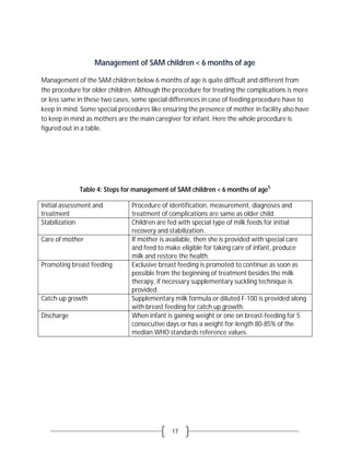 Guidelines for the management of severely acute malnourished children | PDF