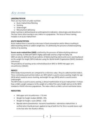 Guidelines for the management of severely acute malnourished children | PDF