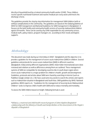 Guidelines for the management of severely acute malnourished children | PDF