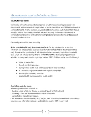 Guidelines for the management of severely acute malnourished children | PDF