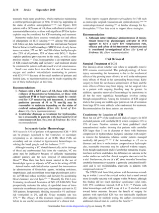 Guidelines for the management of spontaneous ich | PDF