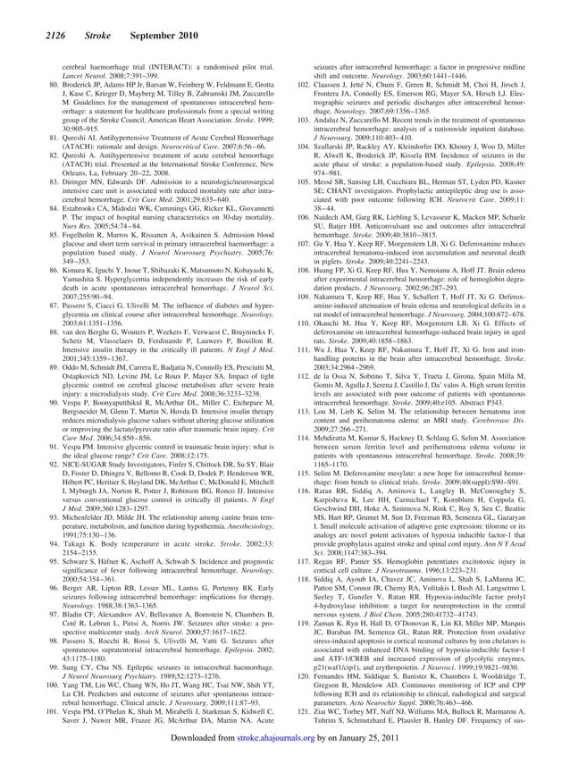 Guidelines for the management of spontaneous ich | PDF