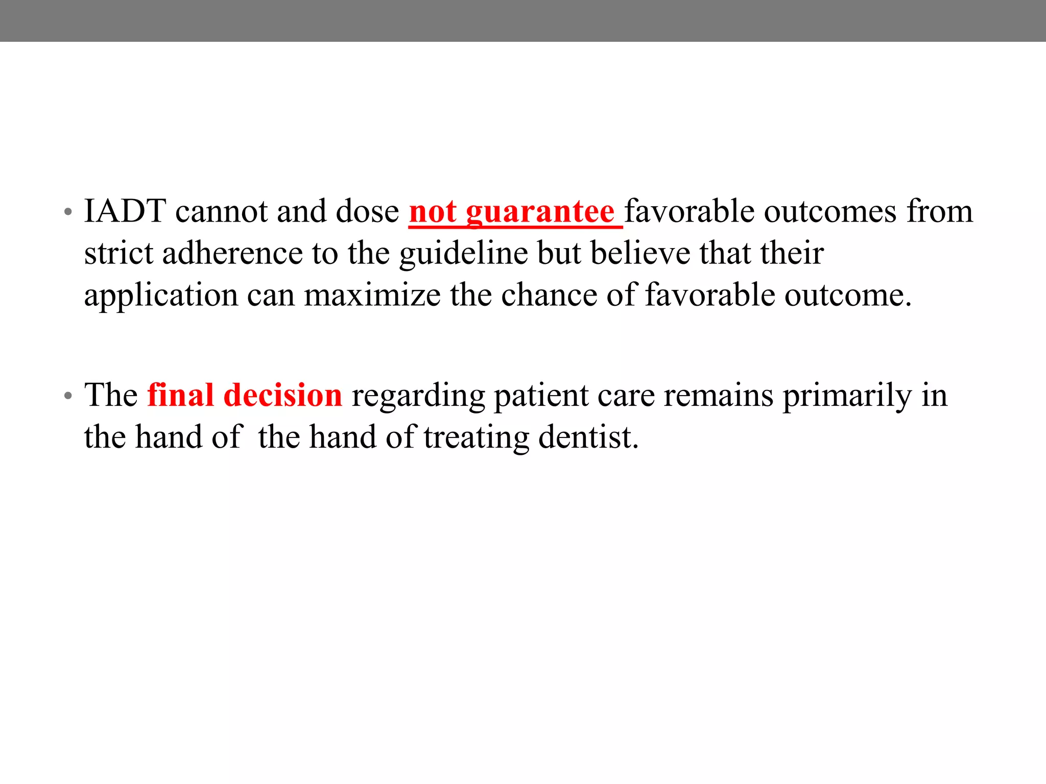 Guidelines for the management of avulsion | PPTX