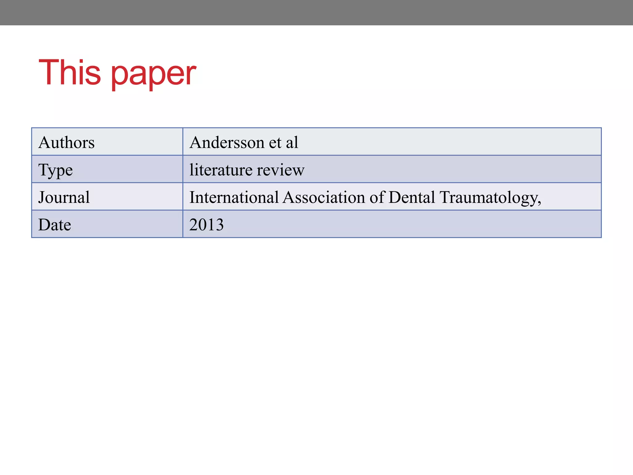 Guidelines for the management of avulsion | PPTX