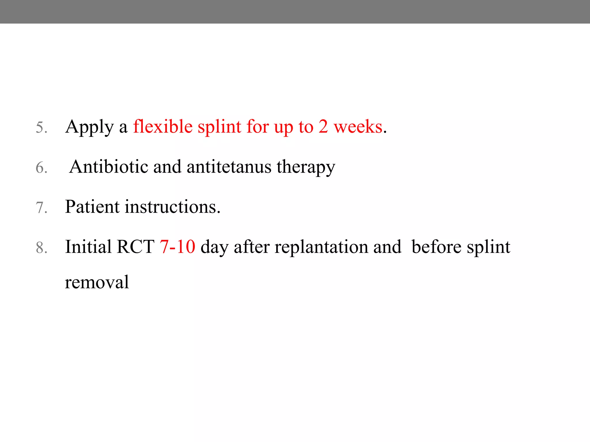Guidelines for the management of avulsion | PPTX