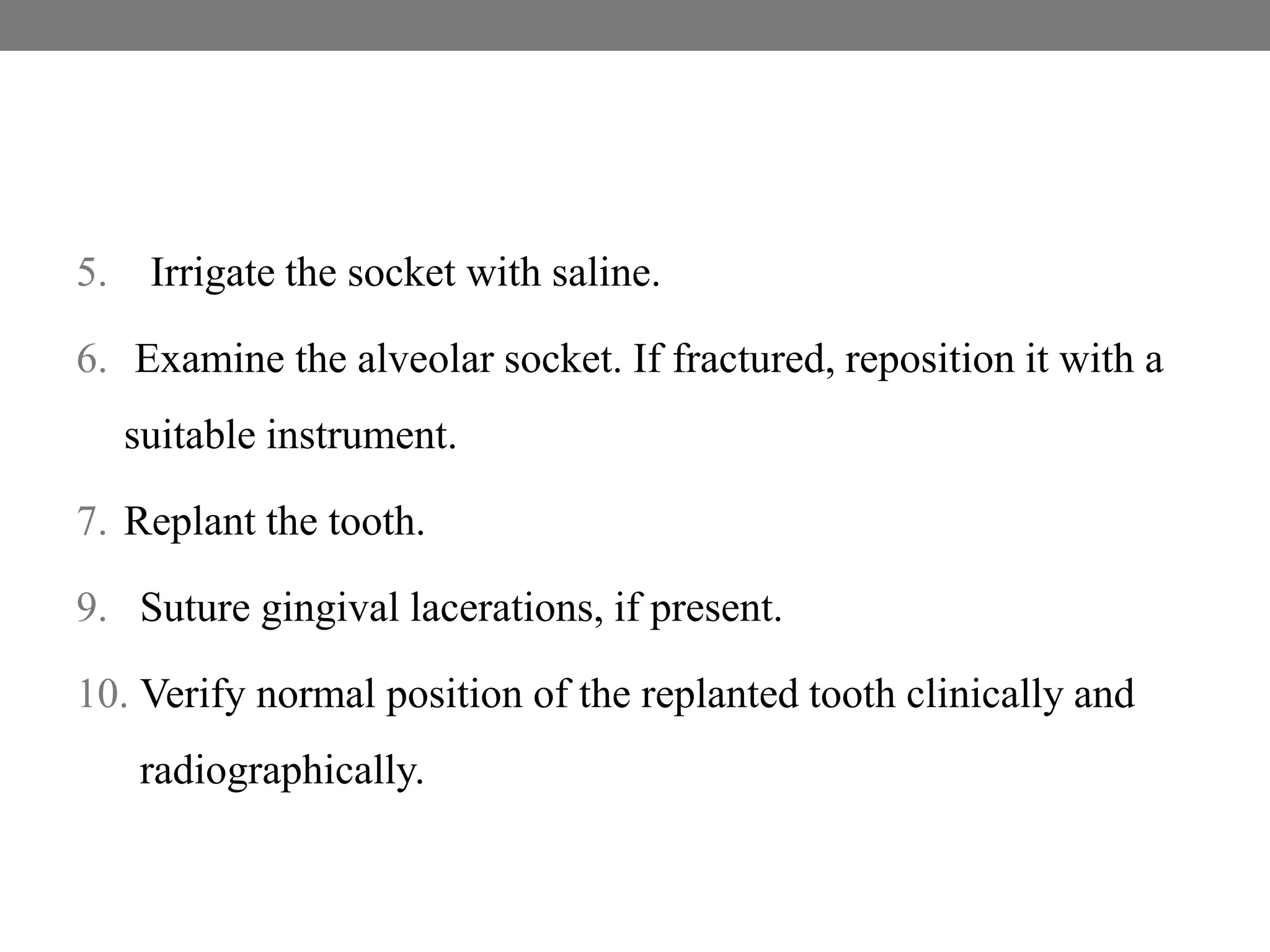 Guidelines for the management of avulsion | PPTX