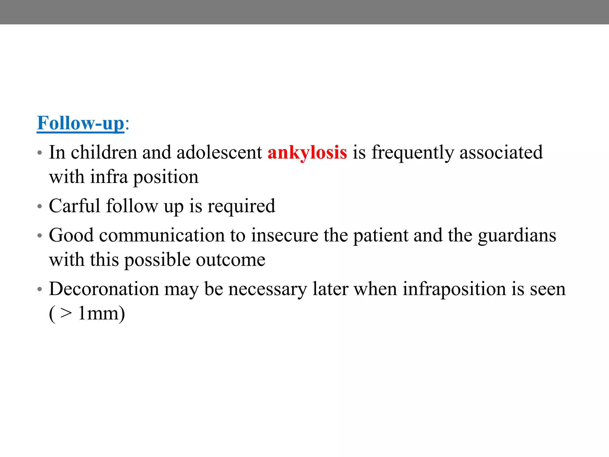 Guidelines for the management of avulsion | PPTX