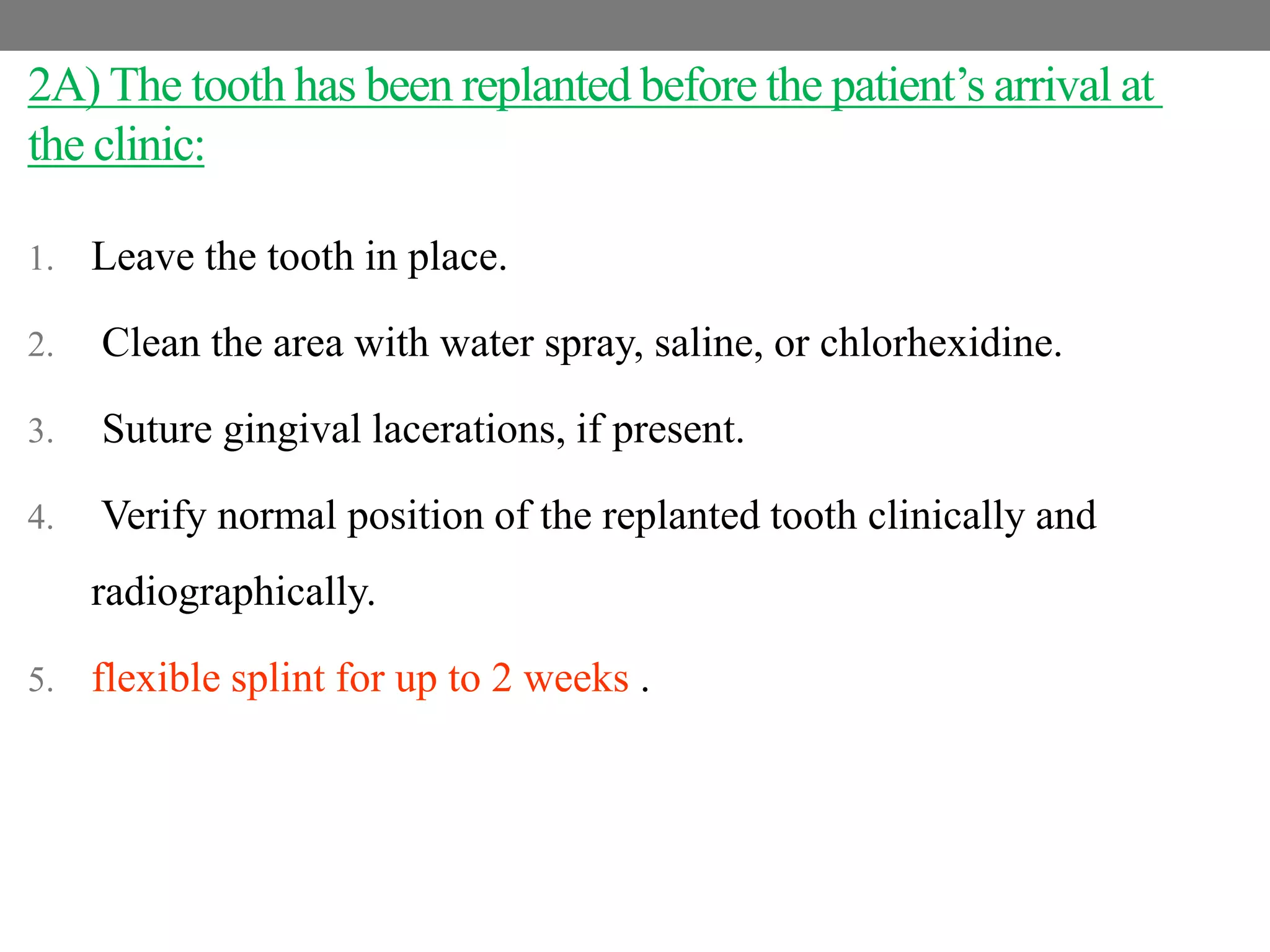 Guidelines for the management of avulsion | PPTX