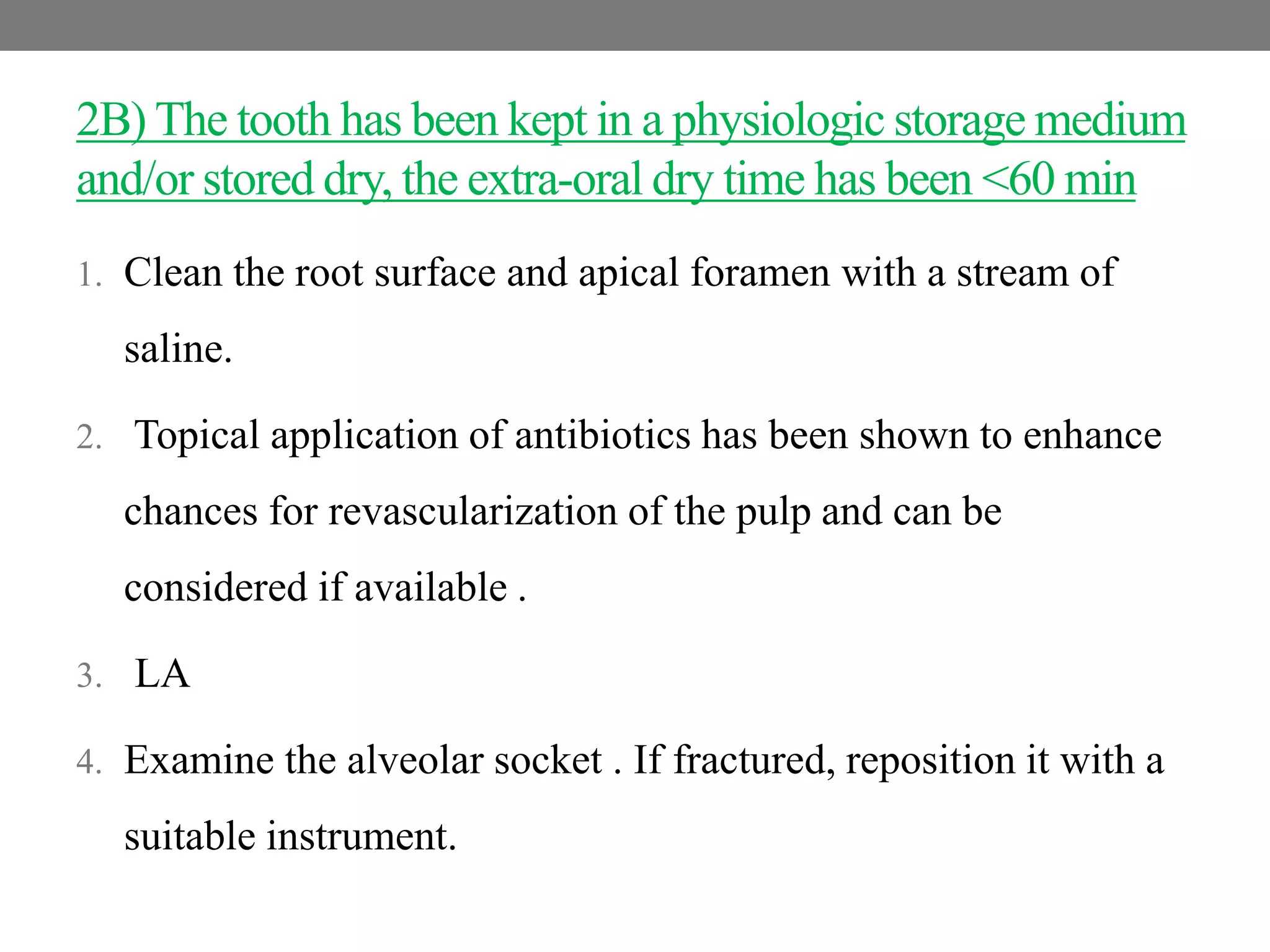 Guidelines for the management of avulsion | PPTX