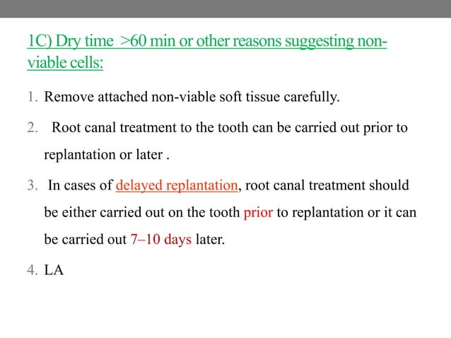 Guidelines for the management of avulsion | PPTX | Dental Health ...