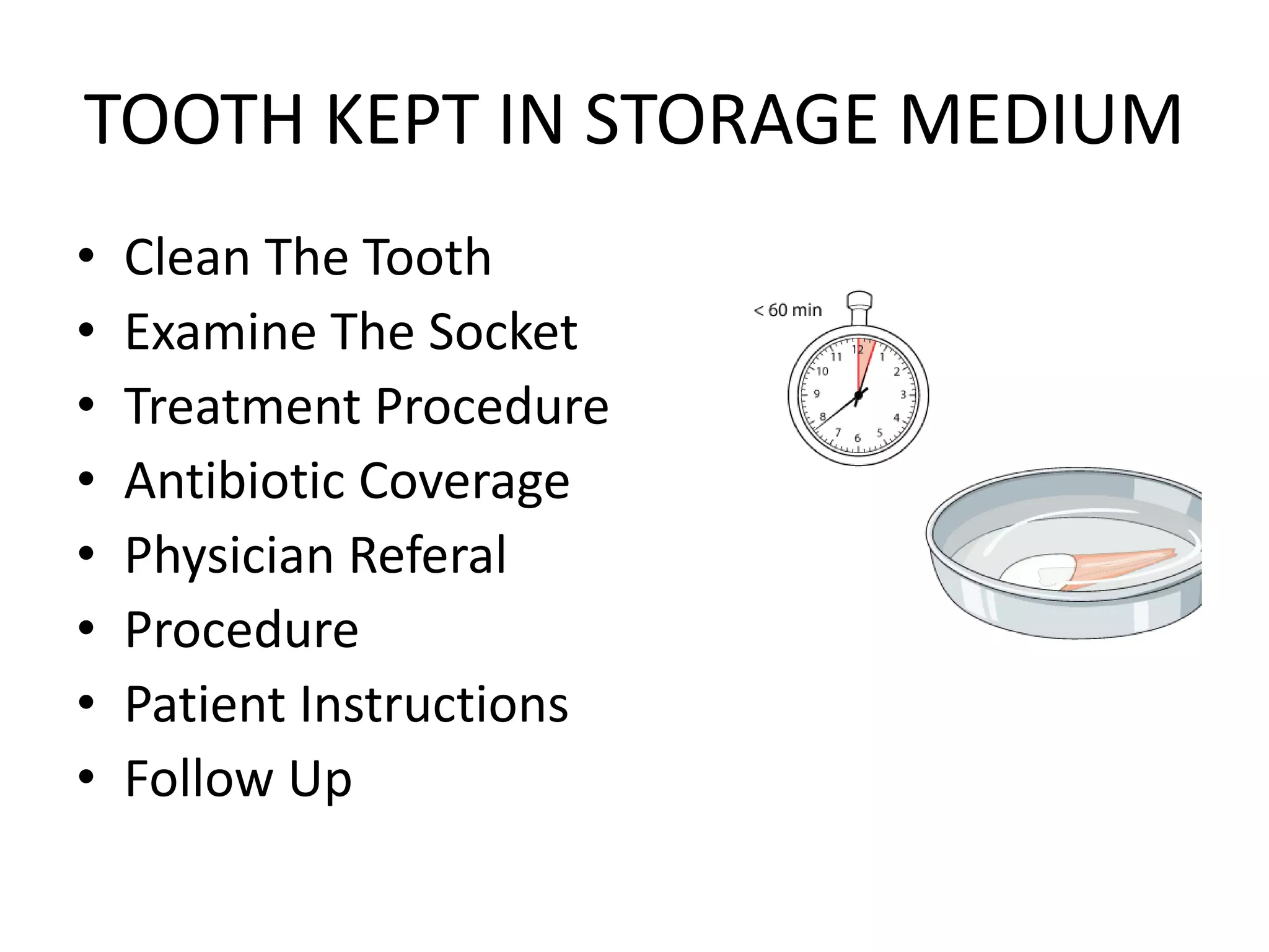 Guidelines for the management of traumatic dental injuries.ii.avulsion ...