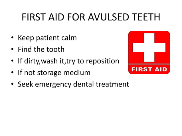 Guidelines for the management of traumatic dental injuries.ii.avulsion ...