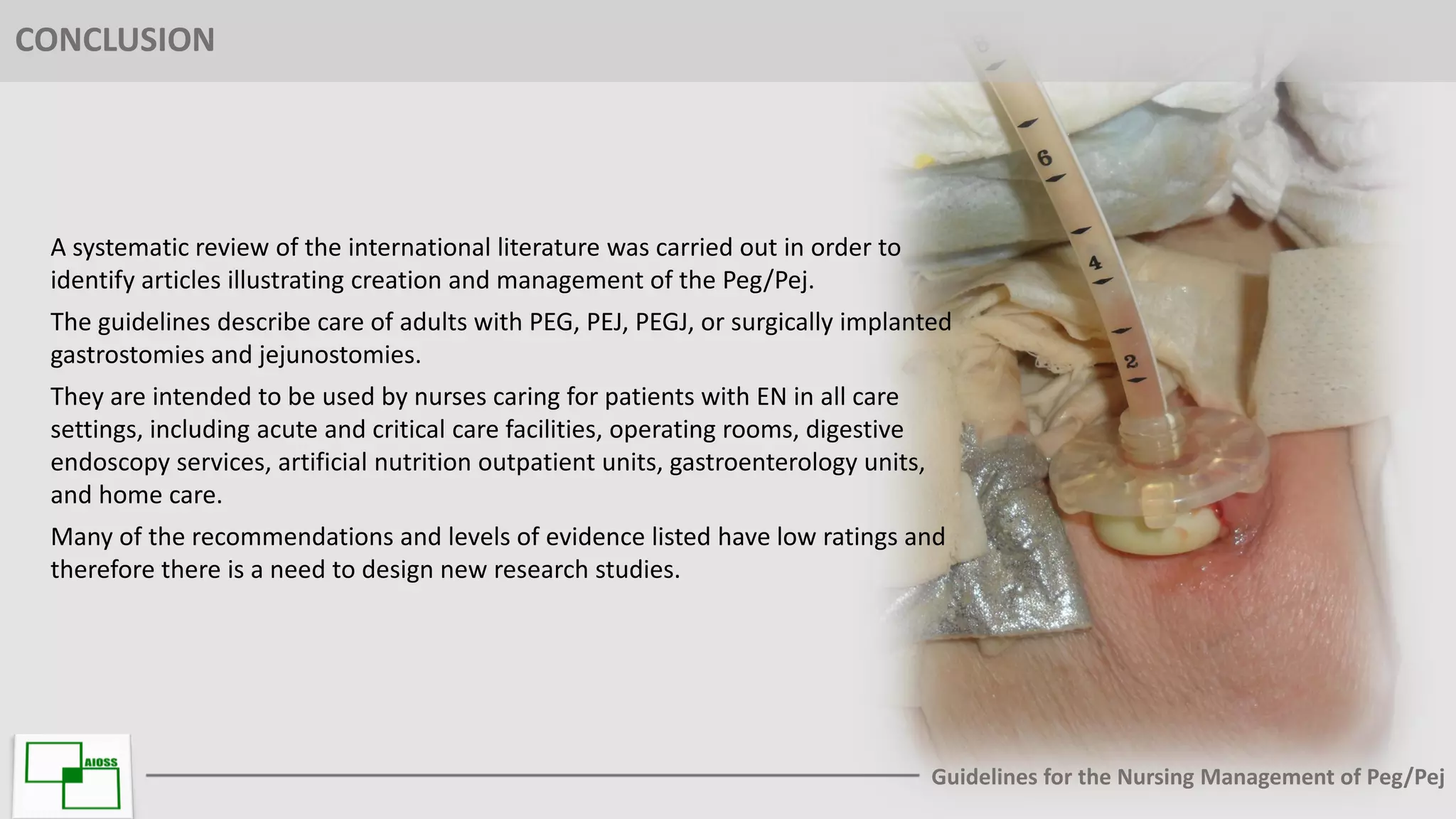 Guidelines for the nursing management of peg pej | PDF