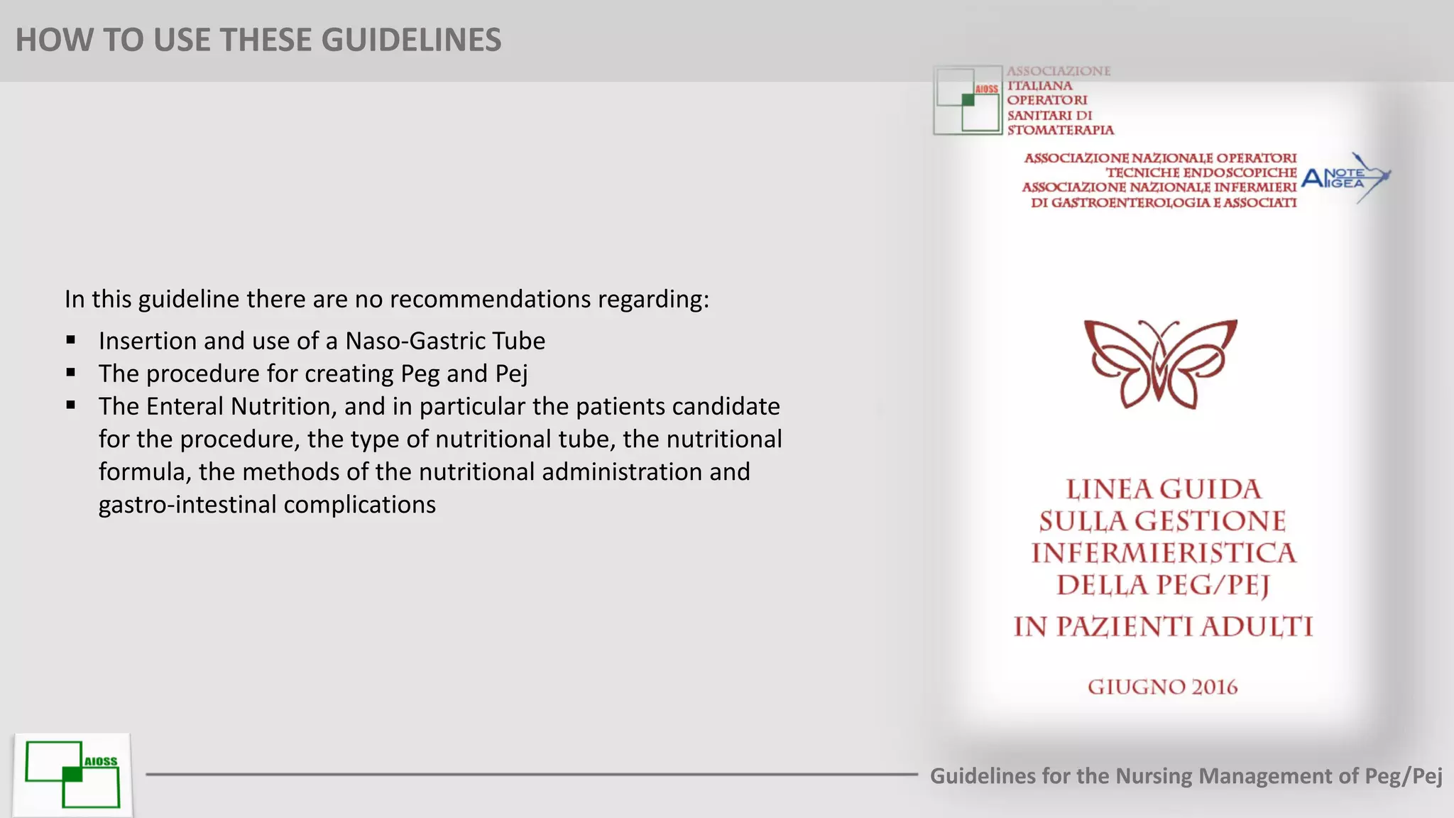 Guidelines for the nursing management of peg pej | PDF