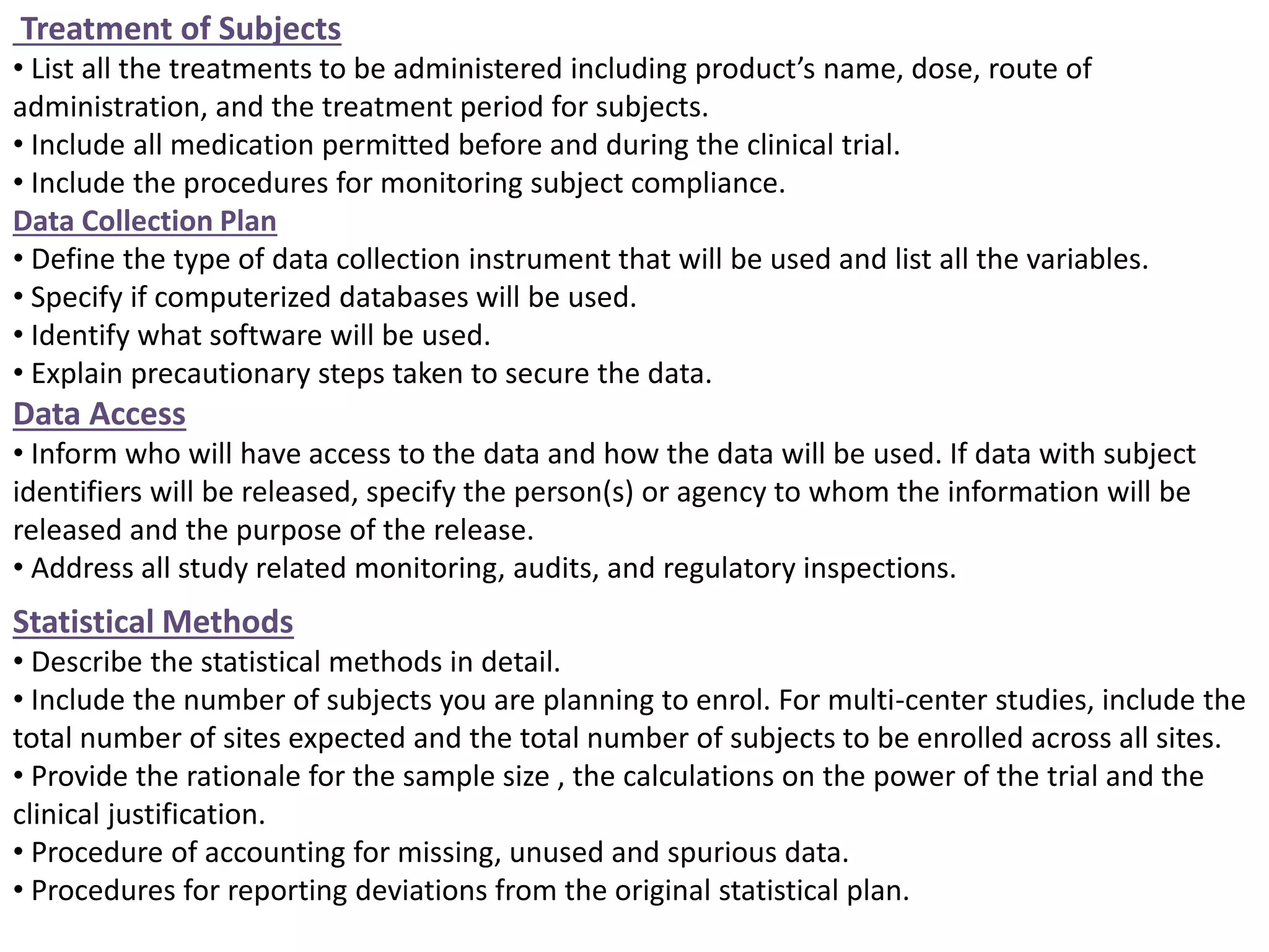 Guidelines for the preparation of protocol and documents in clnical ...