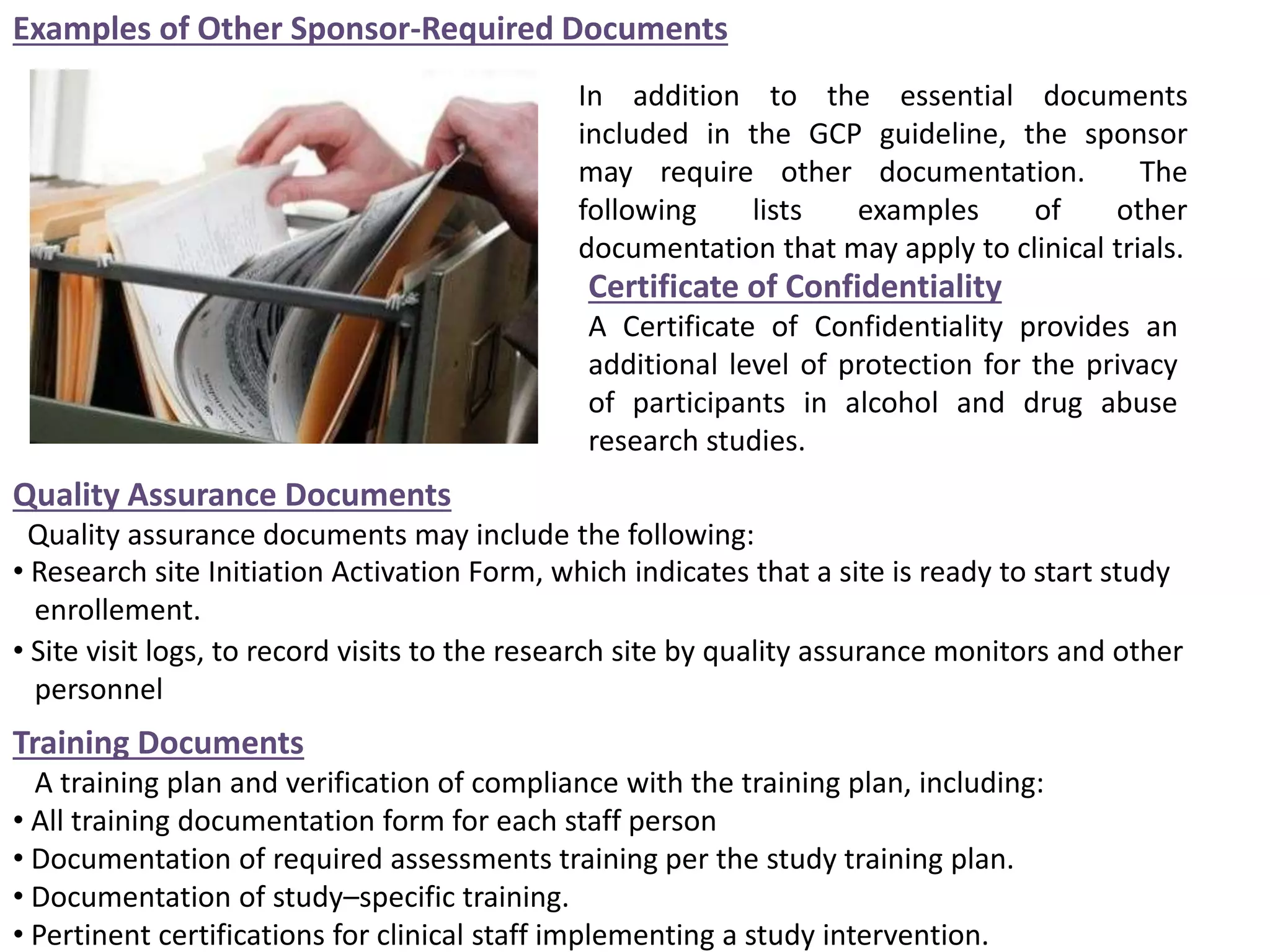 Guidelines for the preparation of protocol and documents in clnical ...