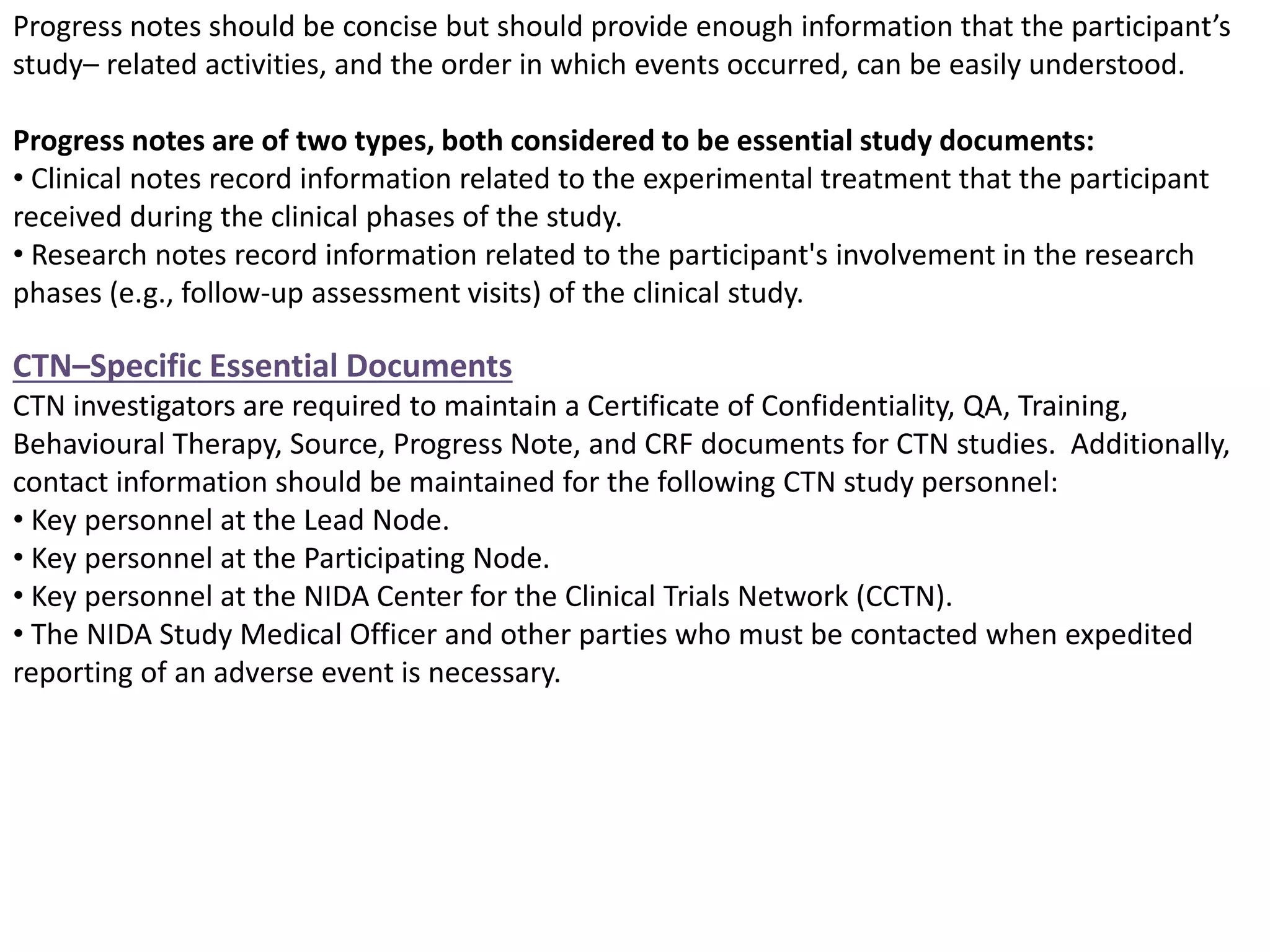 Guidelines for the preparation of protocol and documents in clnical ...