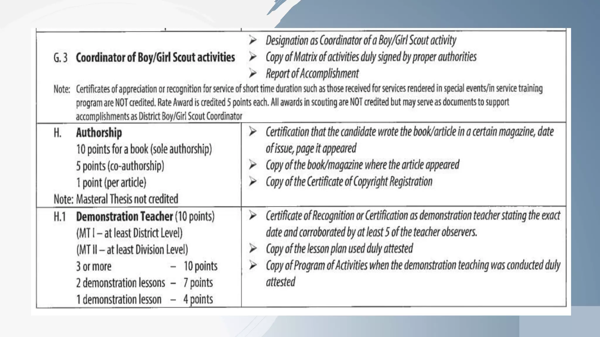 Guidelines for the reclassification and promotion to Master Teacher | PPTX