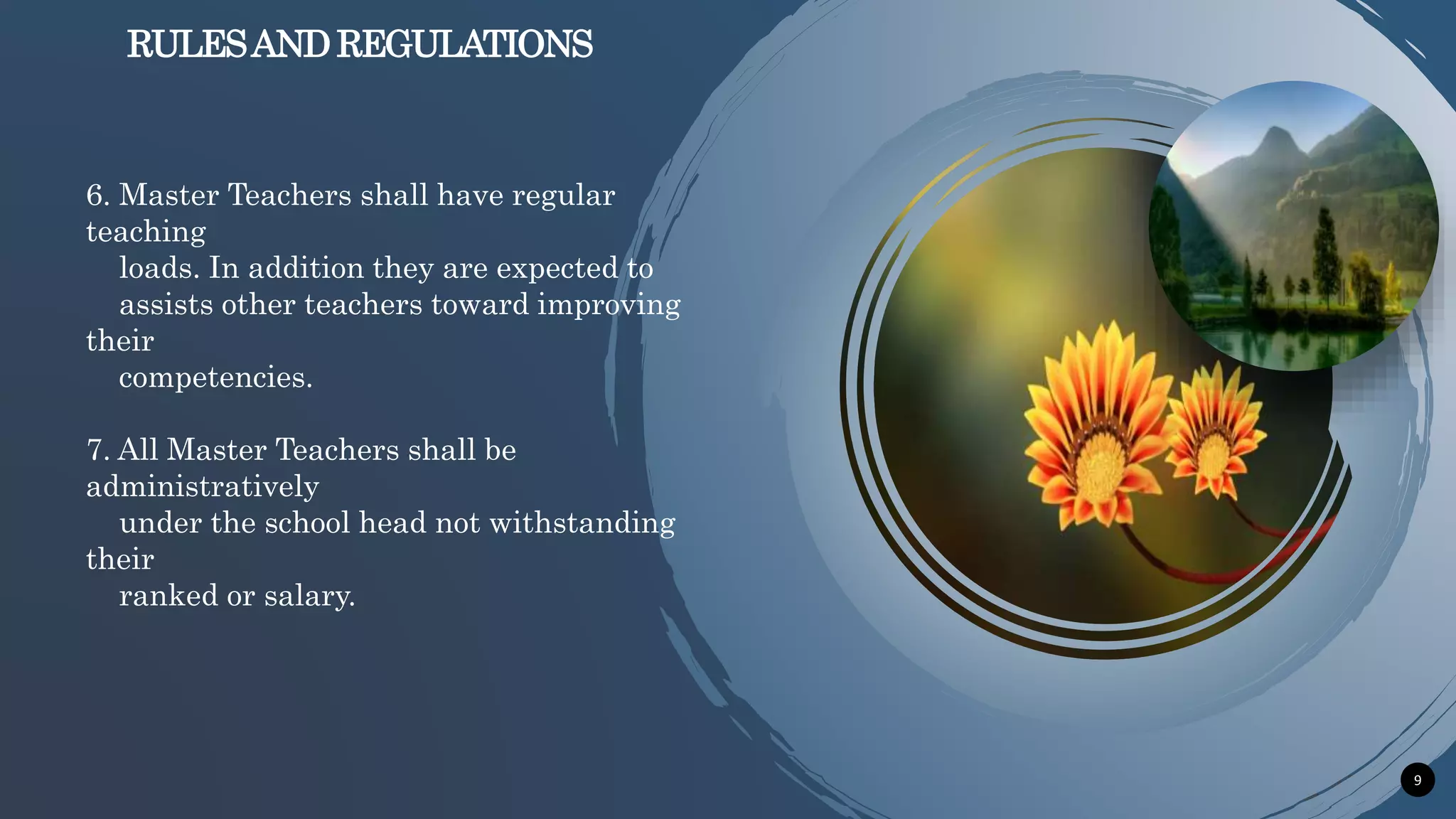 Guidelines for the reclassification and promotion to Master Teacher | PPTX