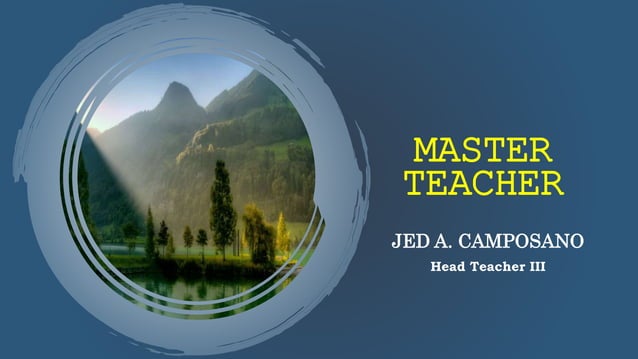 Guidelines for the reclassification and promotion to Master Teacher ...