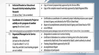 Guidelines for the reclassification and promotion to Master Teacher | PPTX